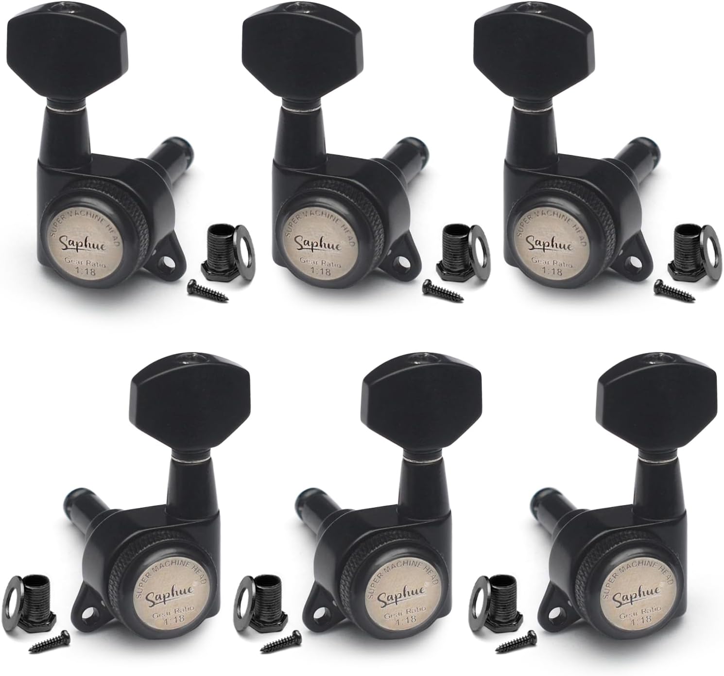 Amazon.com: SAPHUE Guitar Locking Tuners 1:18 Lock String Tuning Key ...