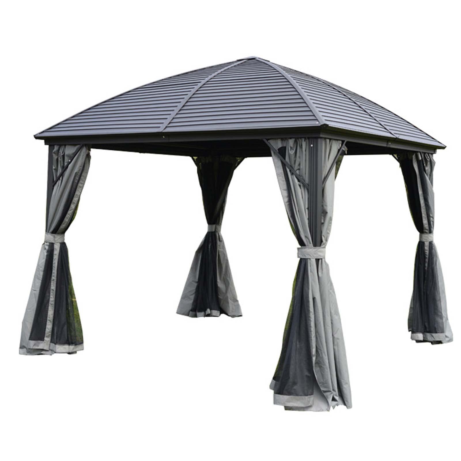 Buy JXJMEI 3X3M Hardtop Gazebo Outdoor Aluminum Gazebo, with Removable ...