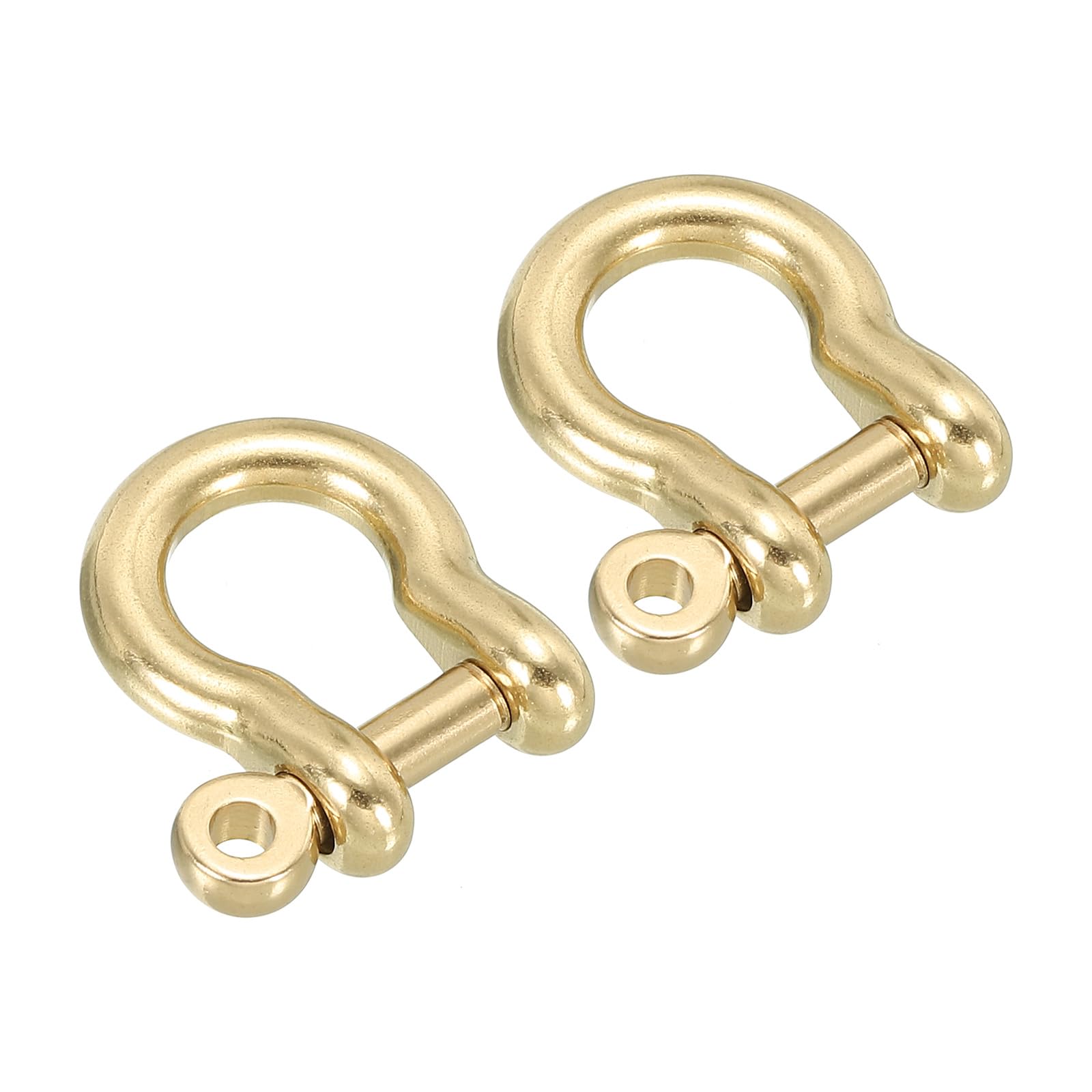 PATIKIL D-Ring Shackle, Brass U Type Fob Key Hook Small Bow Shackles ...