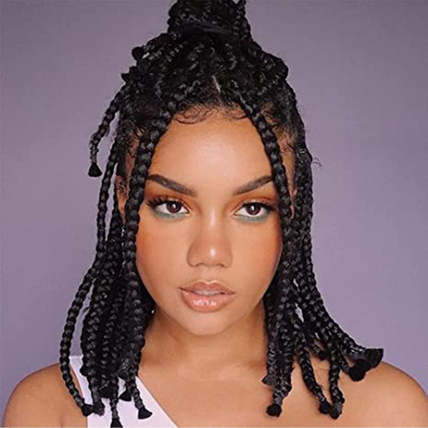 Amazon.com : Pre Stretched Braiding Hair,14 inch 8 Packs Short Braiding ...