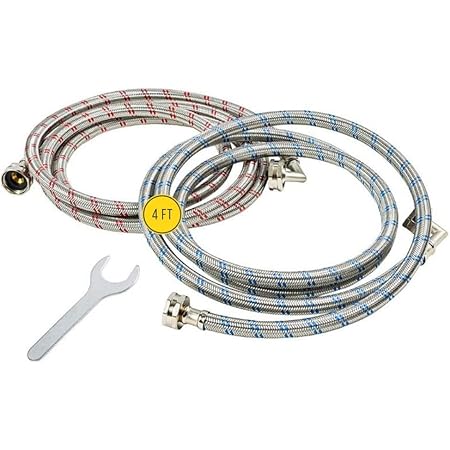 Amazon.com: 2-pack Flood Safe Washing Machine Hoses - Heavy Duty PVC ...