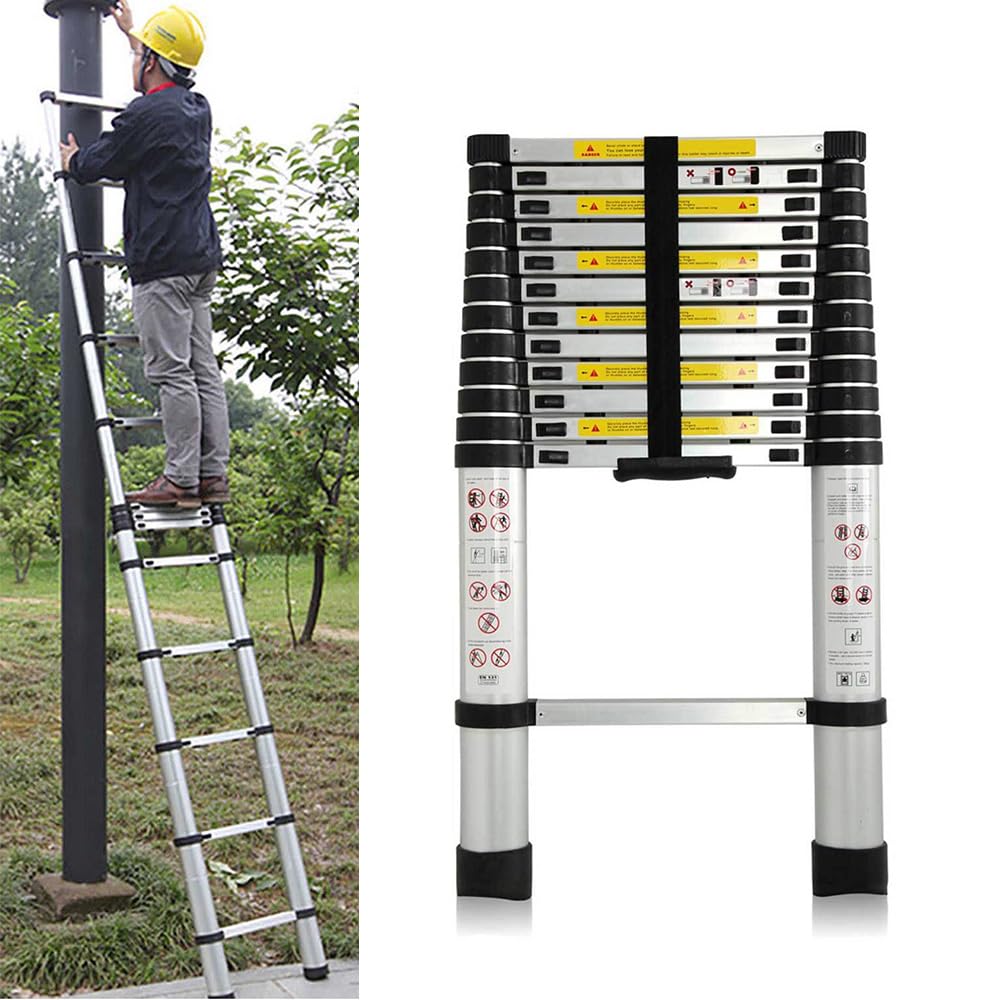 5m Telescopic Ladders 16.4FT Aluminium Multi-Purpose Telescoping ...