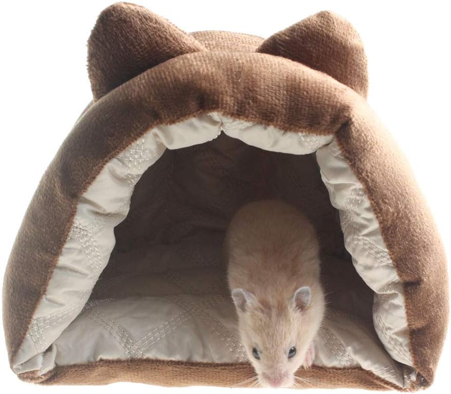 emours Small Animal Pet Fleece Bed Warm Cage Cave Bedding Hides for ...