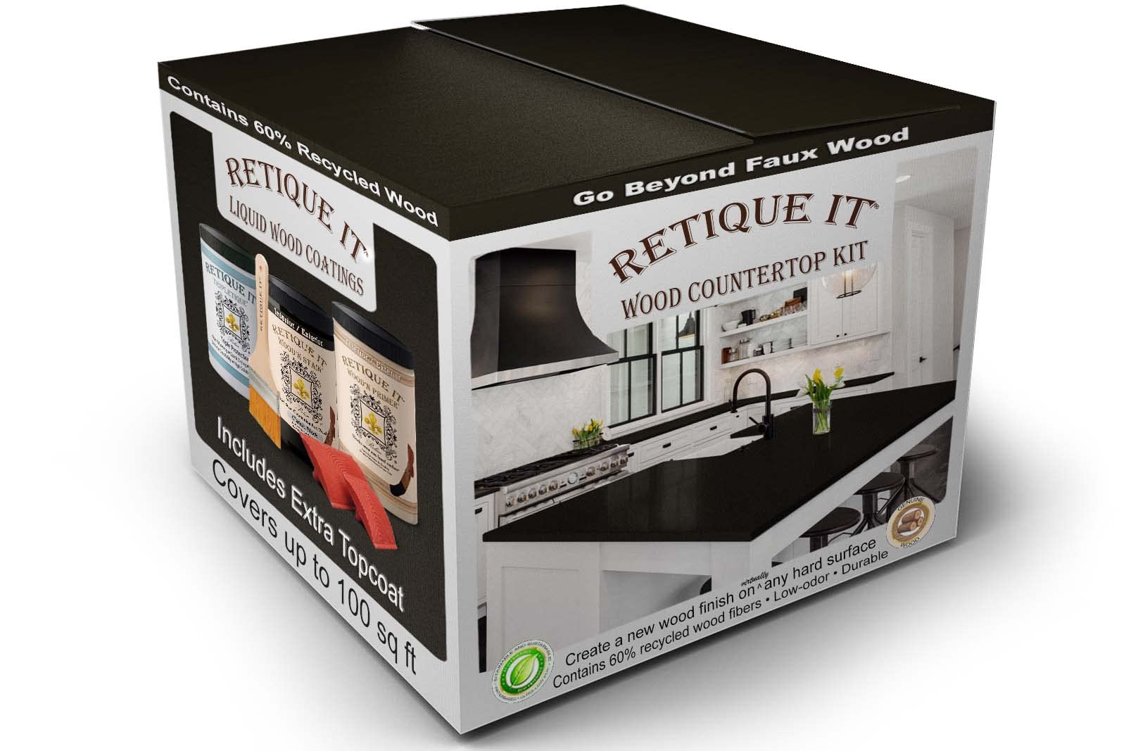Retique It Liquid Wood Countertop Kit With Wood Gel Stain | Desertcart ...