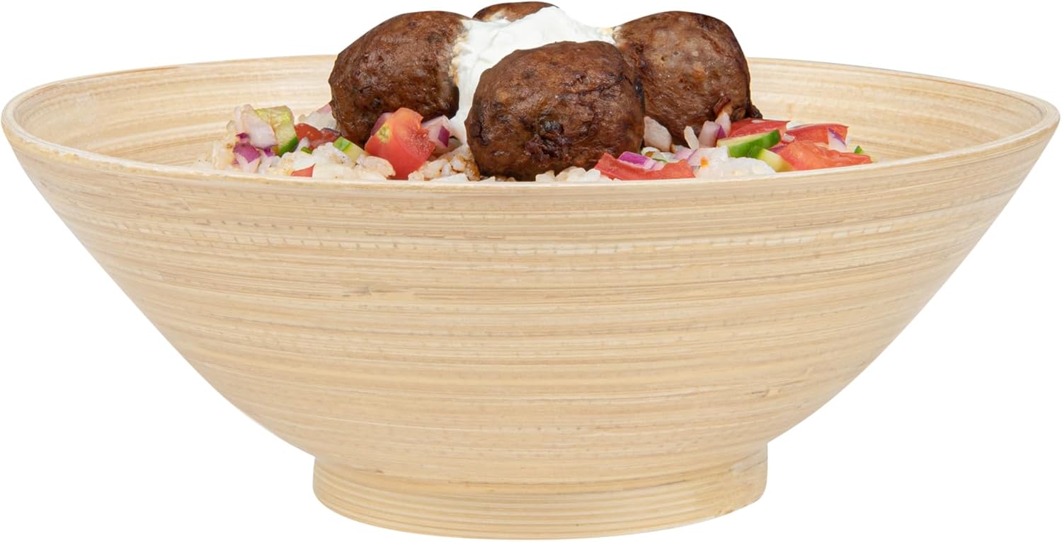 Amazon.com | Restaurantware-Bambuddha 29 Ounce Bamboo Salad Bowl, 1 ...