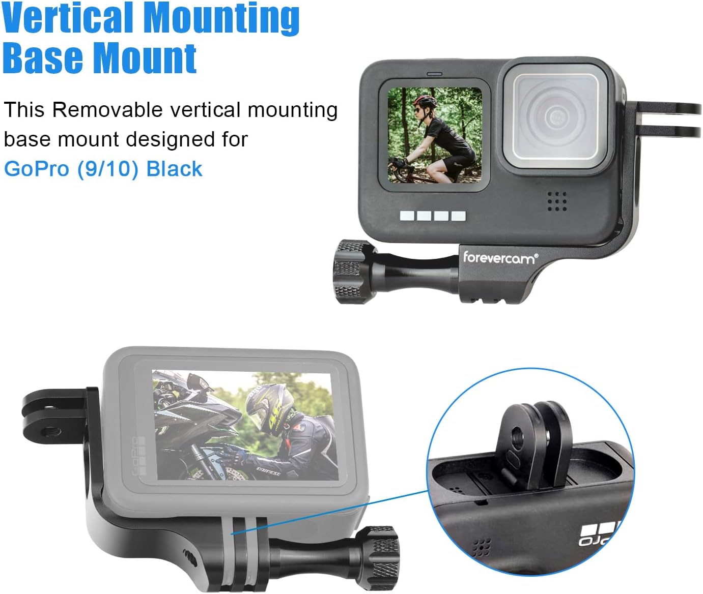 Aluminum 90° L Shape Vertical Mount Adapter Compatible for Gopro Hero 9 ...