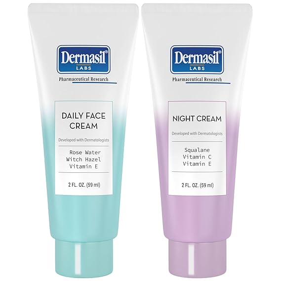Amazon.com: Dermasil Face Moisturizer Variety 2-Pack – Daily Face Cream ...
