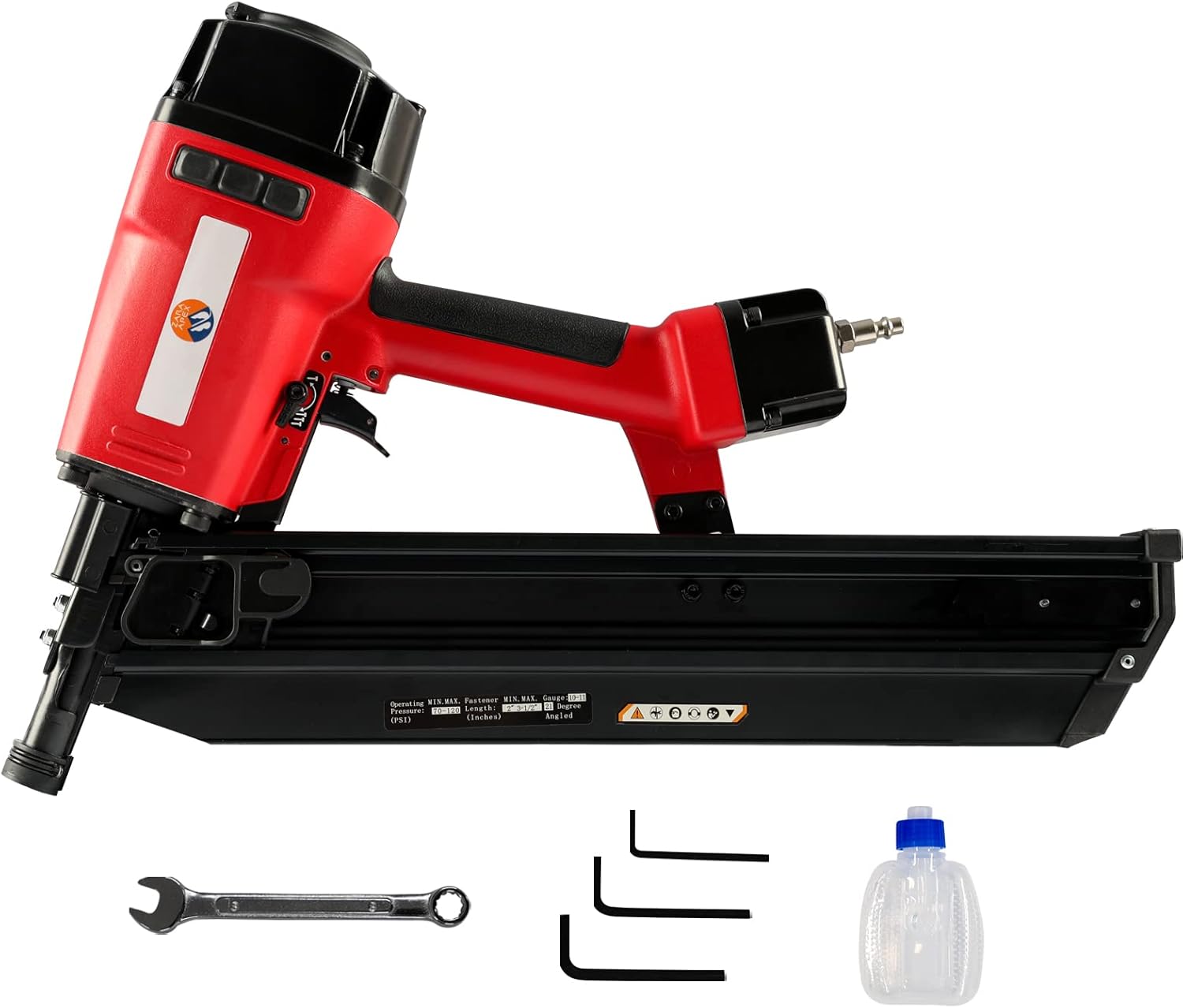 ZaraApex Framing nail gun Pneumatic 21 Degree 3-1/2" Full Round Head ...