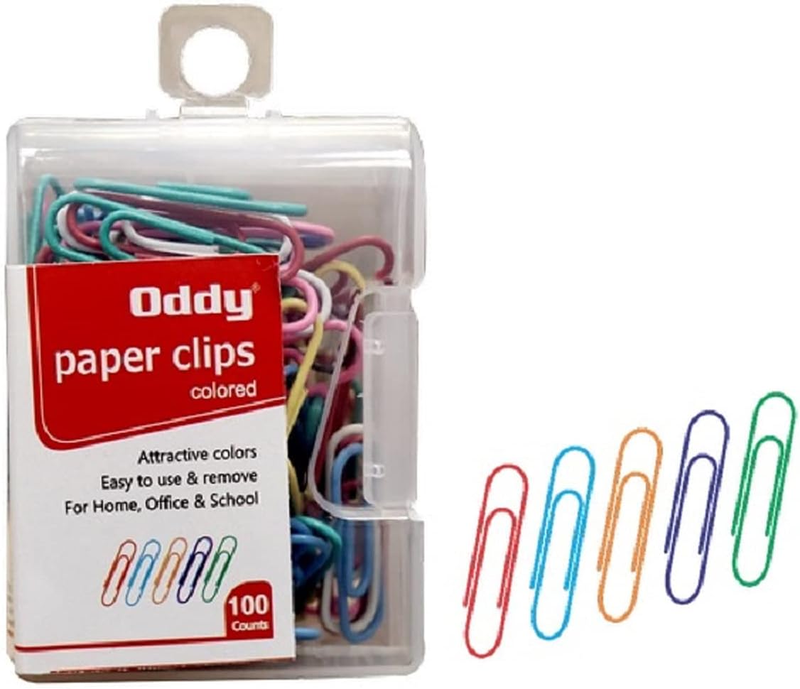 Oddy 28 MM Vinyl Coated Colored Paper Clip, Rust Resistant GEM Clip ...