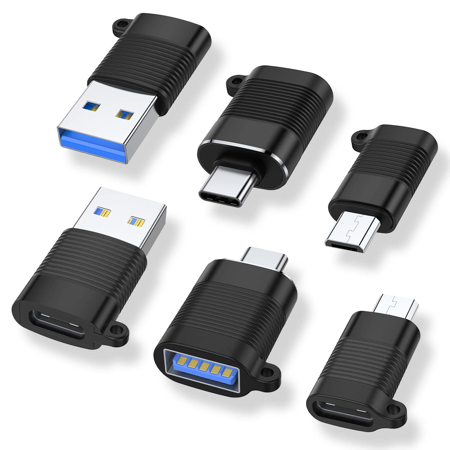 Amazon.com: AreMe USB C Adapter (6 Pack), Micro USB Male to USB C ...