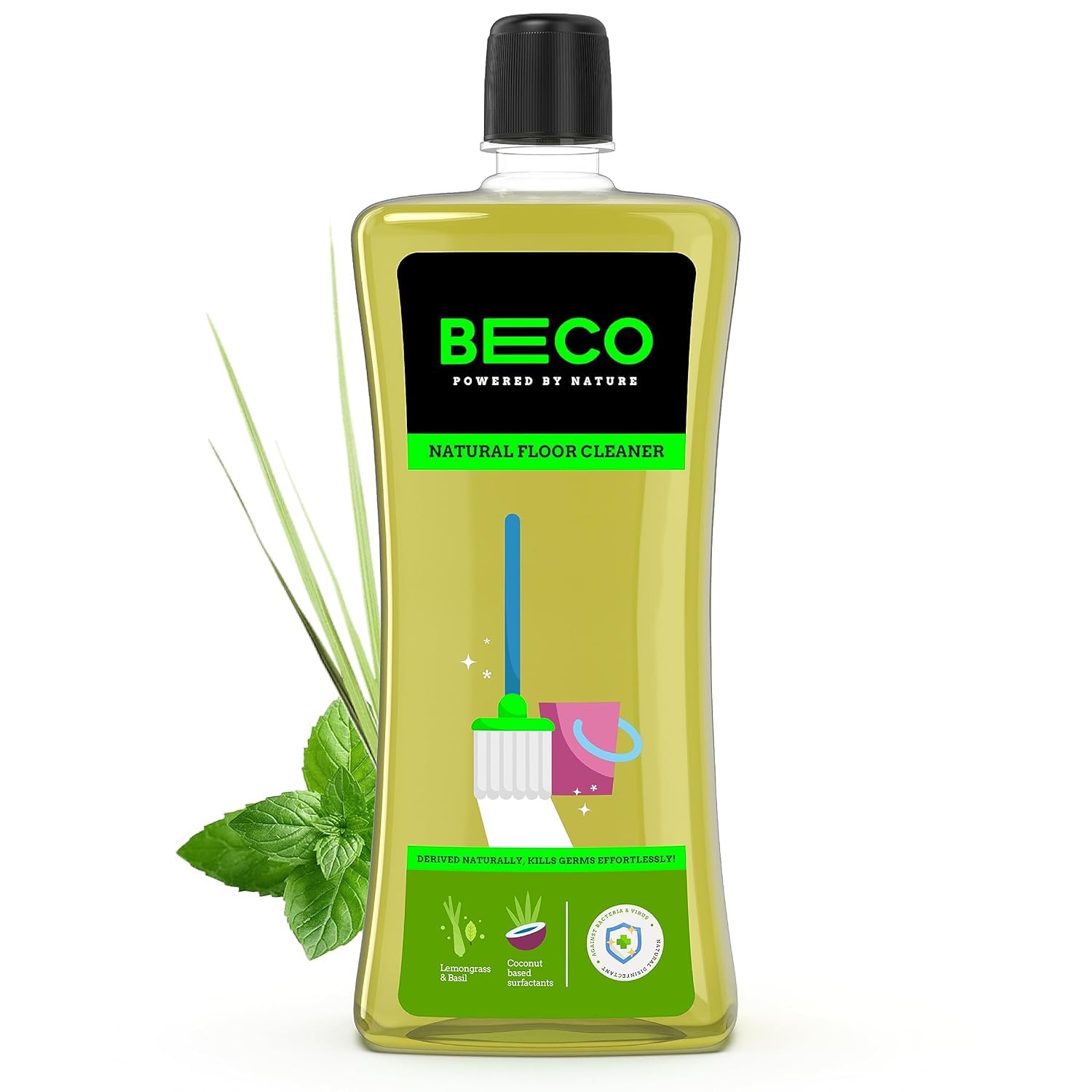 Beeco Natural Floor Cleaner Liquid 1000 ml, Coconut based Surfactants ...