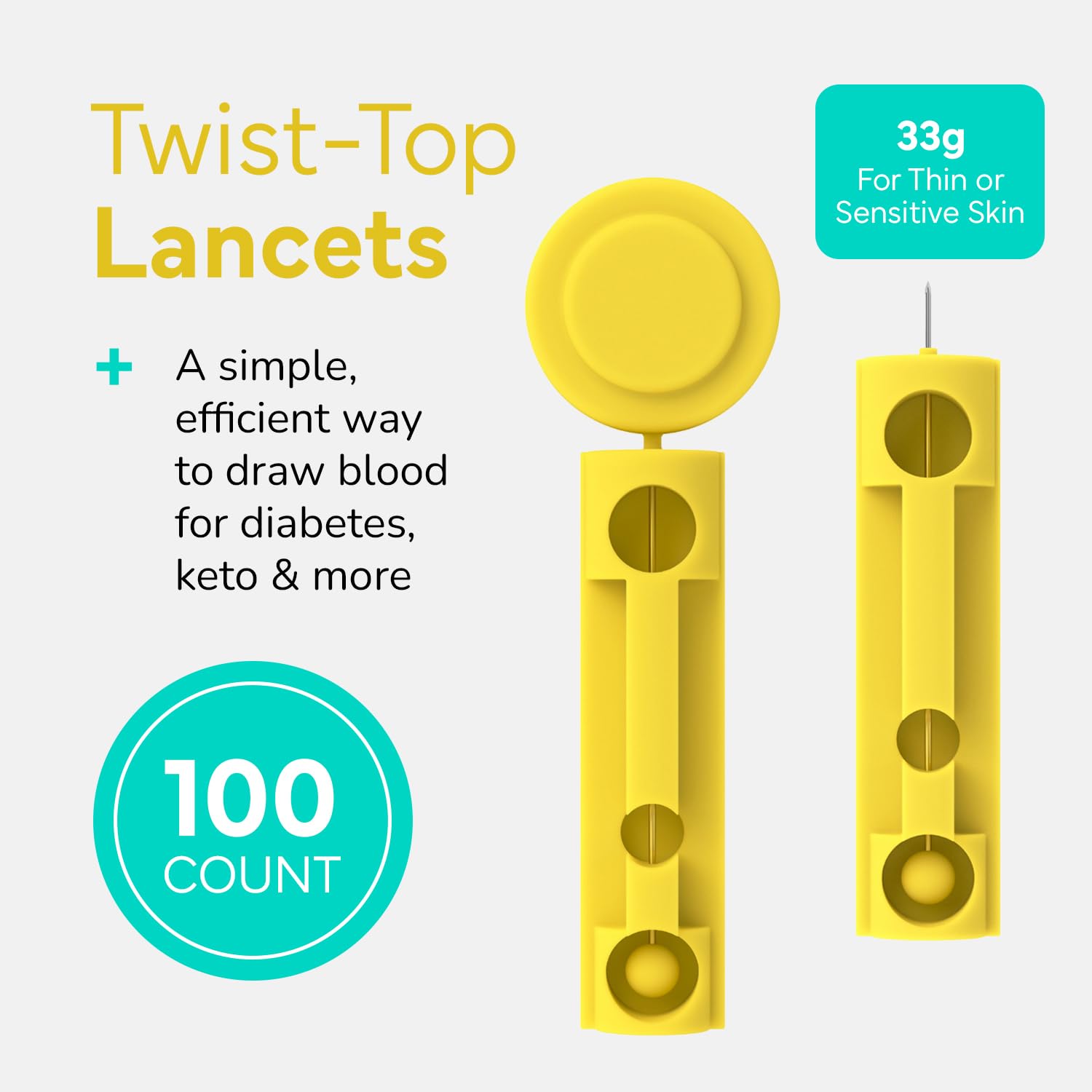 Snapklik.com : Twist Top Lancets, Sterile Lancets For Diabetes Testing ...