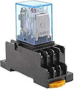 EKSIL 1 Set MY4NJ Small Electromagnetic Relay Power Relay DC12V DC24V AC110V AC220V Coil 4NO 4NC ...