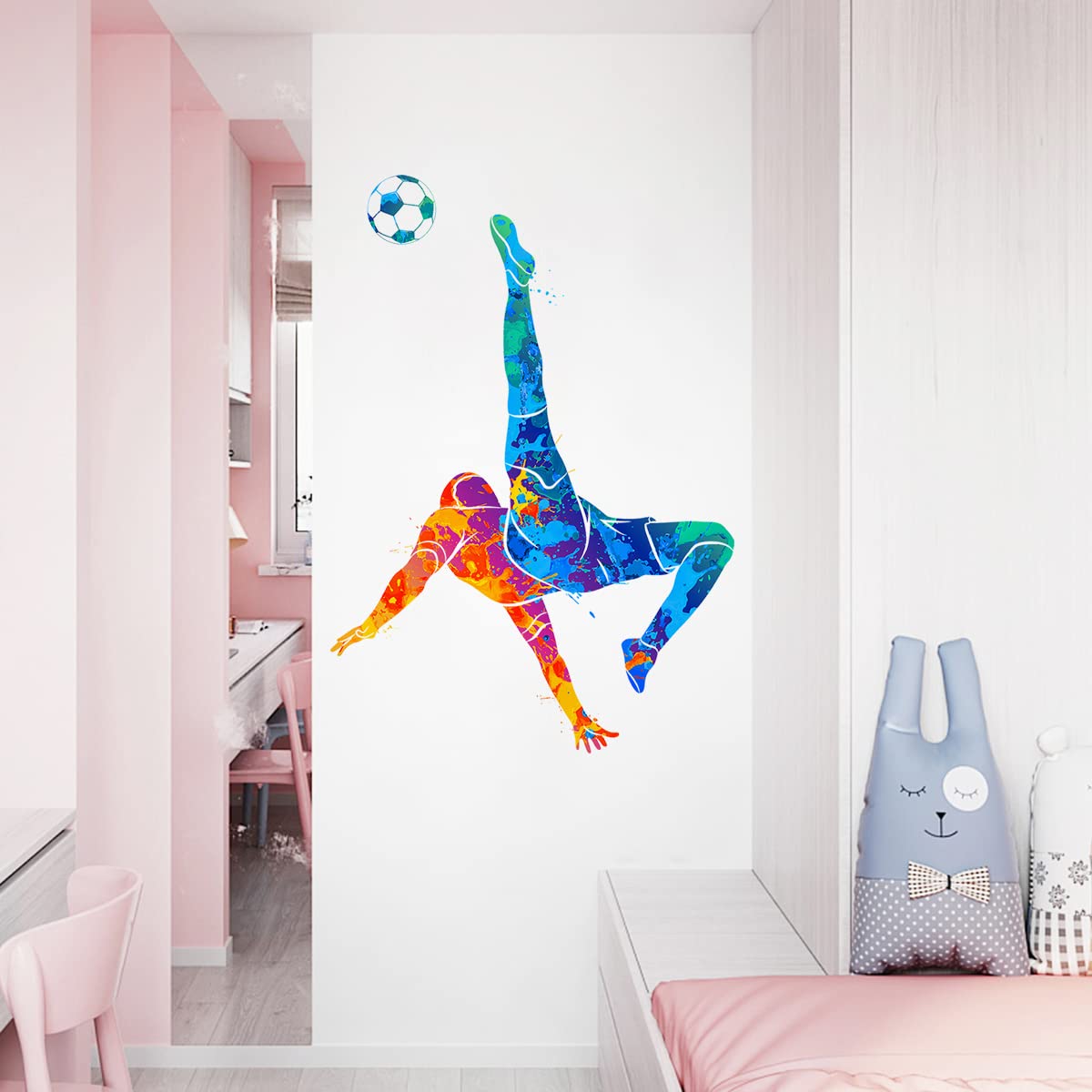 Life Size Football Player Silhouette Wall Decal Football Wall Decals