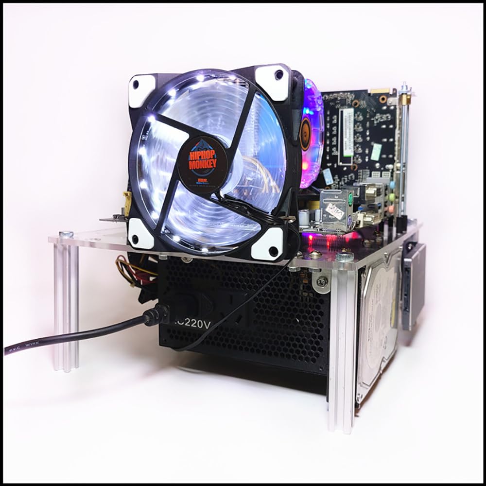 Amazon.com: PC Open Chassis Computer Case Heat Dissipation Acrylic ATX ...