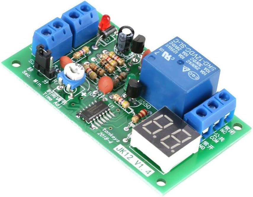 DC 5V/12V/24V Delay Timer Relay, Self-locking Delay On Off Time Switch Super 555 Timer (DC12V ...
