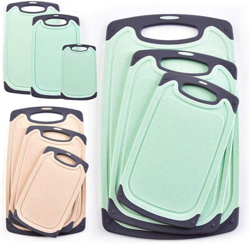 Amazon.com: Chef Craft Eco Wheat Straw, Cutting Board, 3 Piece Set ...