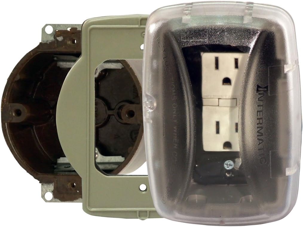 Intermatic WP3103C Outdoor 1 Gang Round Box, Clear, Color - Electrical ...