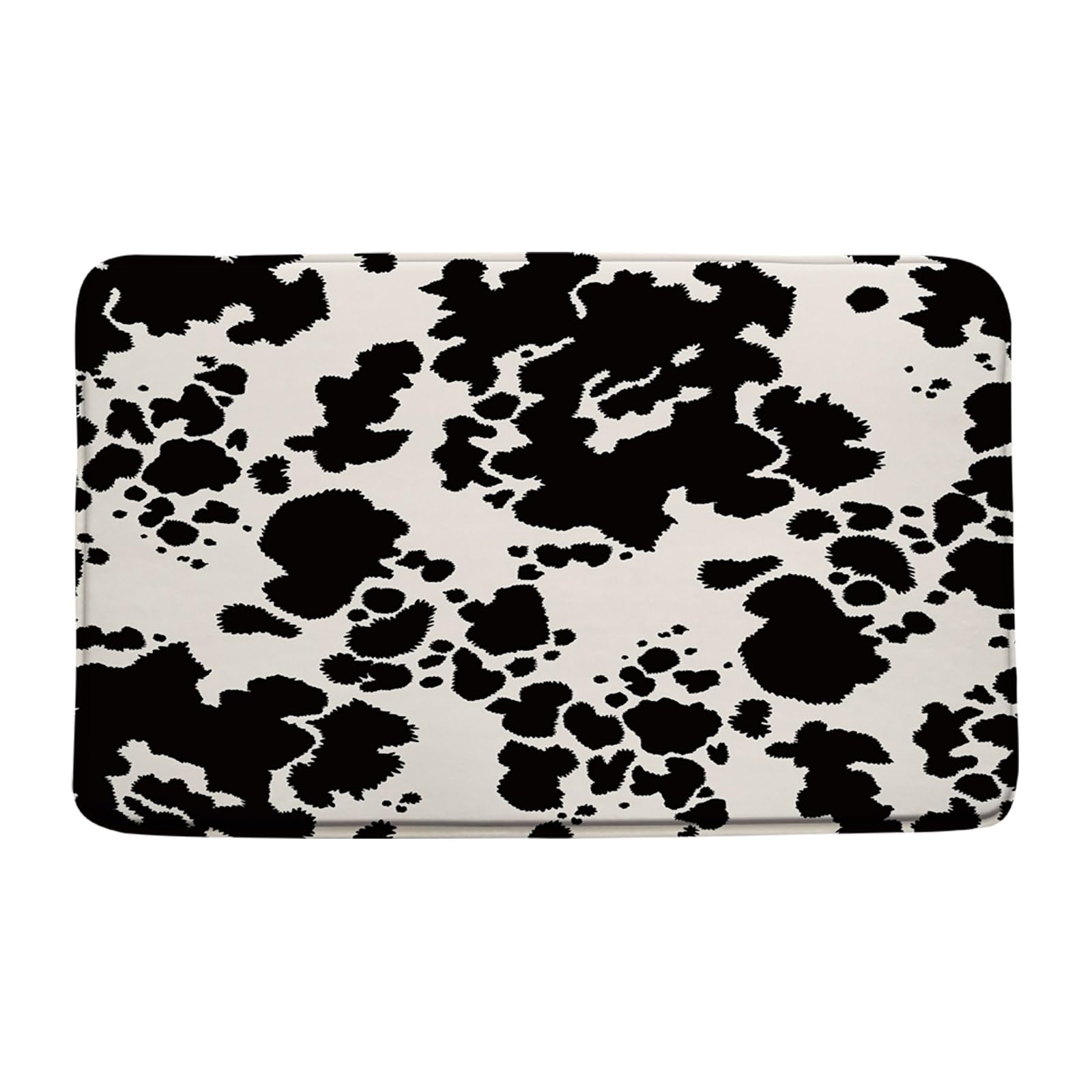 Cow Print Bath Mat Black and White Milk Cow Print Funny Farm Animal ...