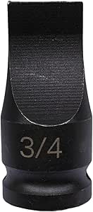 1/2-inch Drive Slotted Screwdriver Bit Socket/Drag Link Socket, 3/4 ...