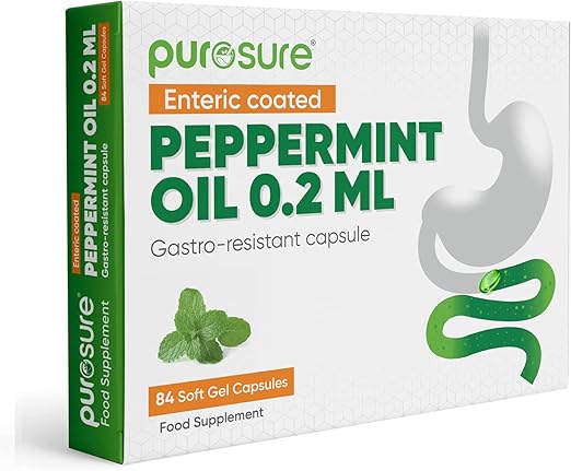 Purosure Enteric Coated Peppermint Oil Capsules - 84 Soft Gel Capsules ...