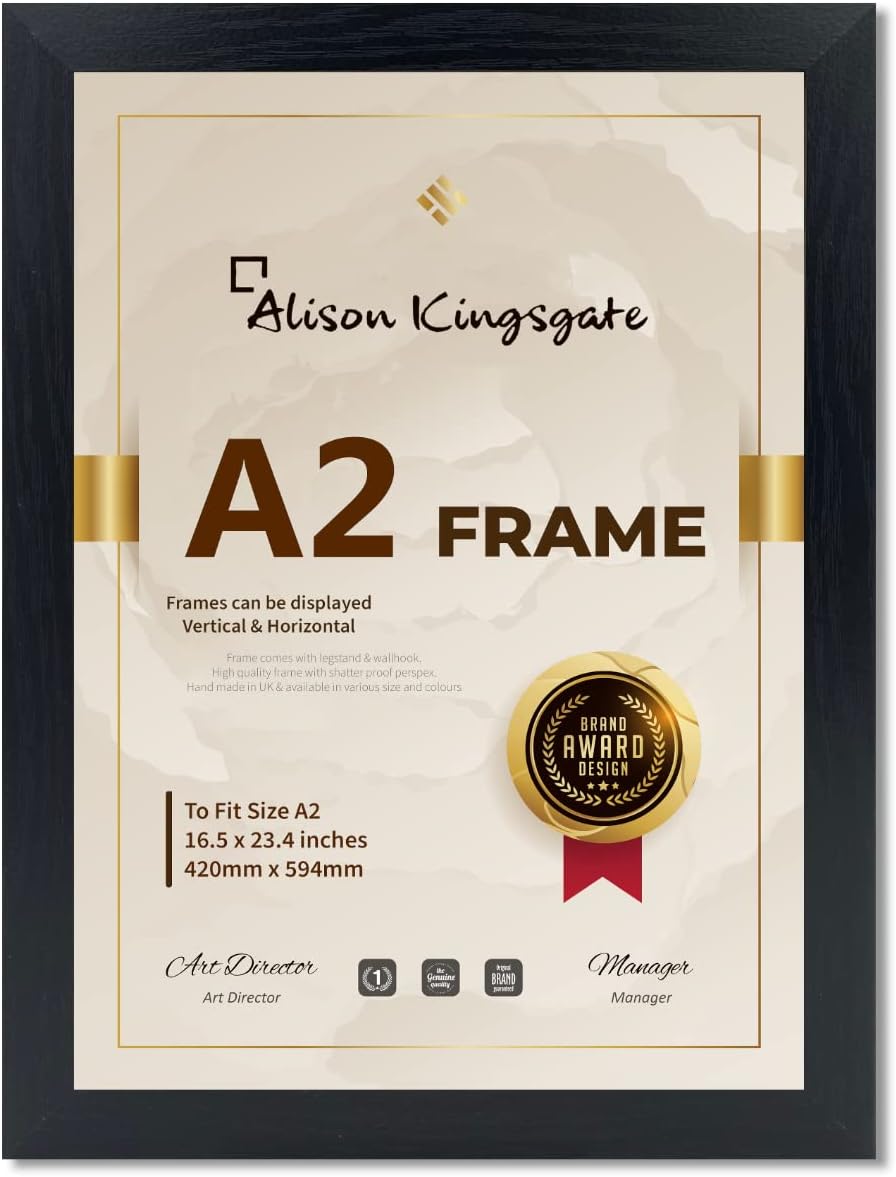 A2 Black Picture Frame, A2 Picture Frame, A2 Poster Frames, A2 Frame ...