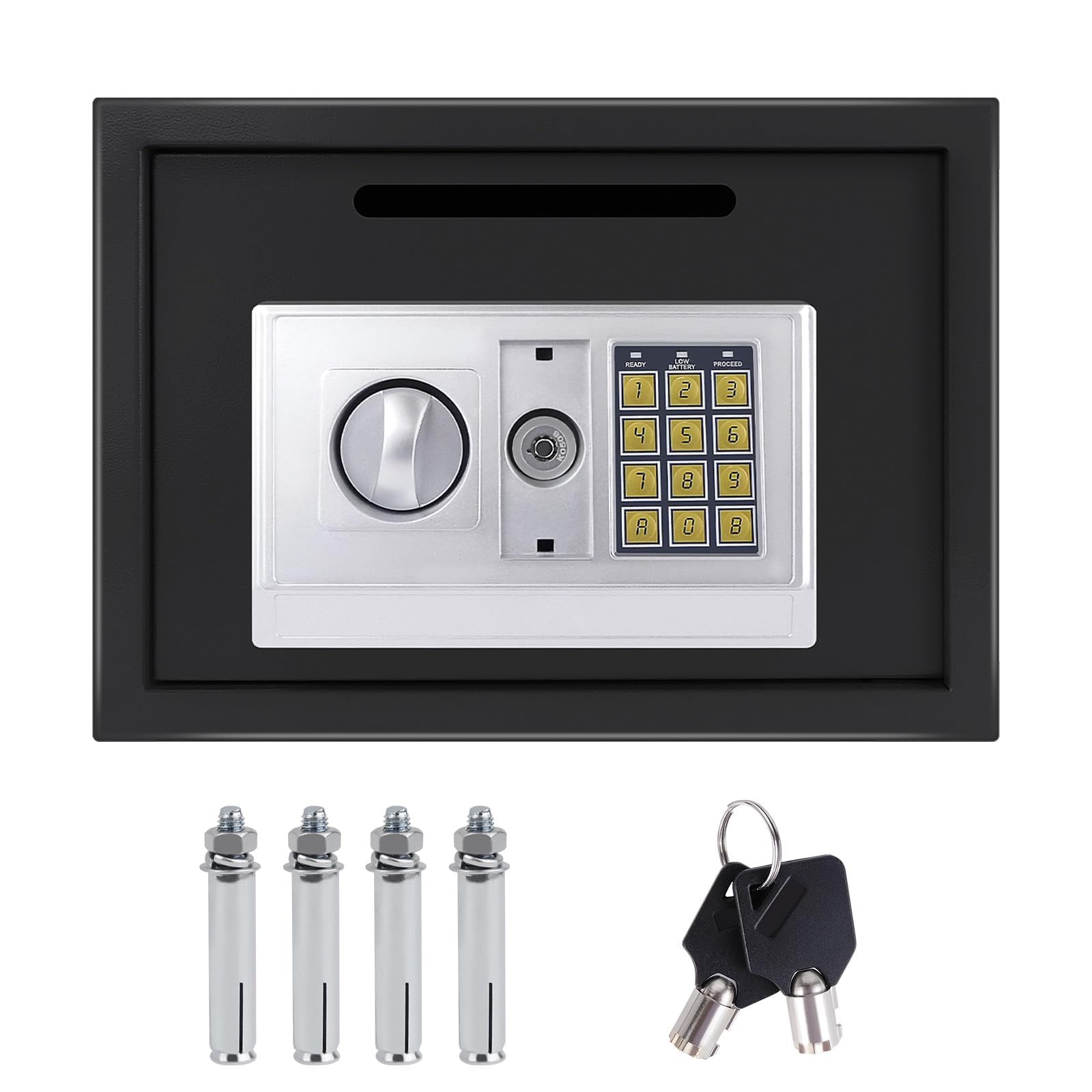 16L Electronic Digital Safe Box for Home Office Hotel Security Steel ...