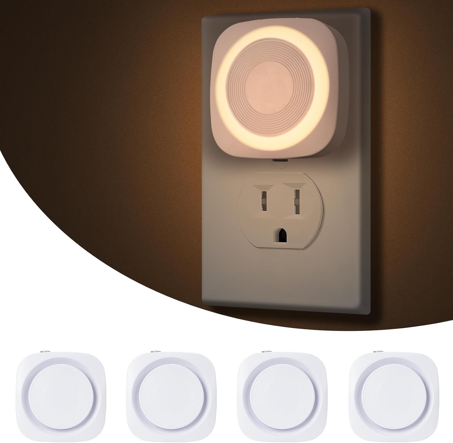 LED Night Lights Plug into Wall, Indirect Soft Dimmable Night Light ...