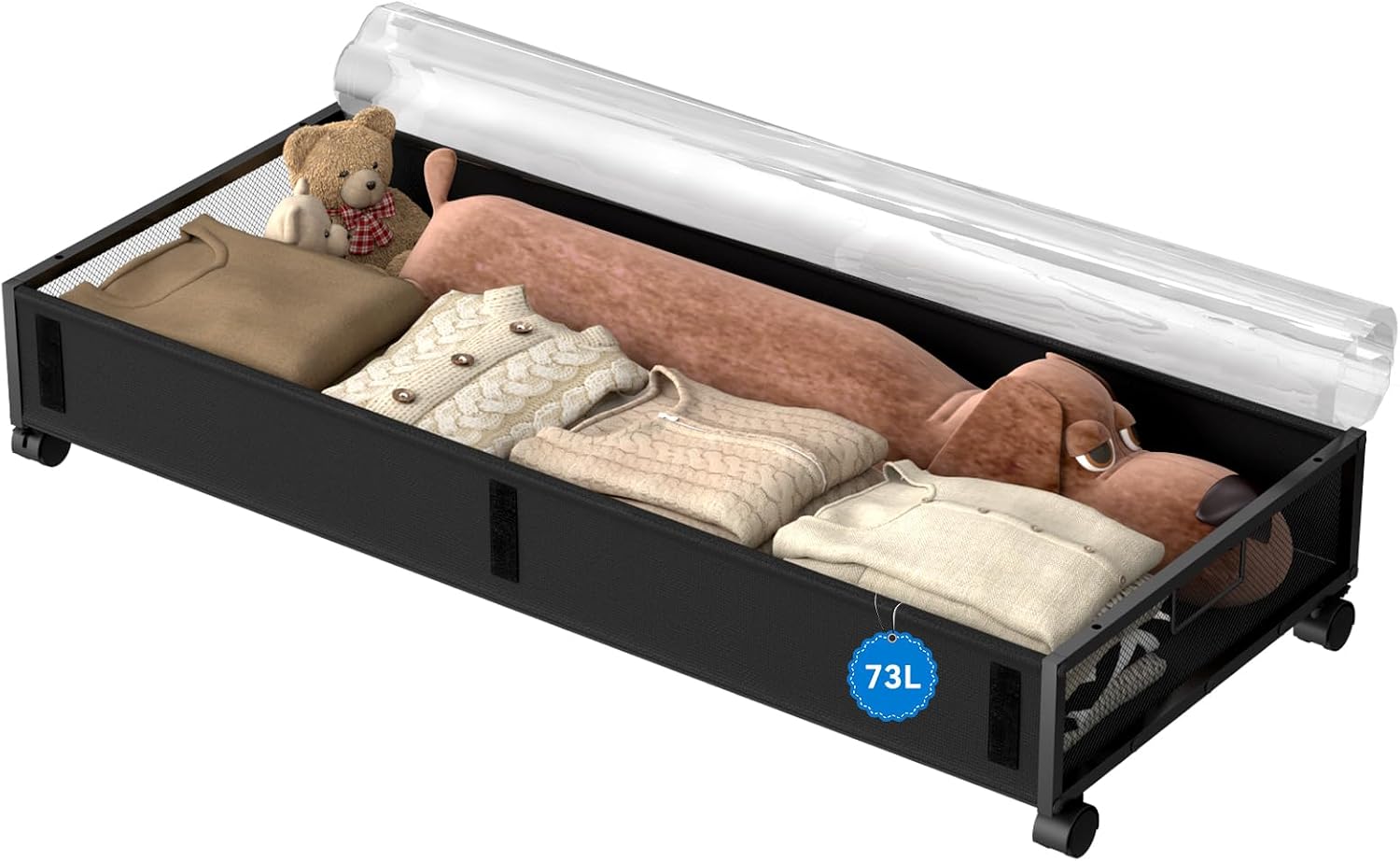 Amazon.com: Ceayell Under Bed Storage with Wheels, Large Capacity Under ...