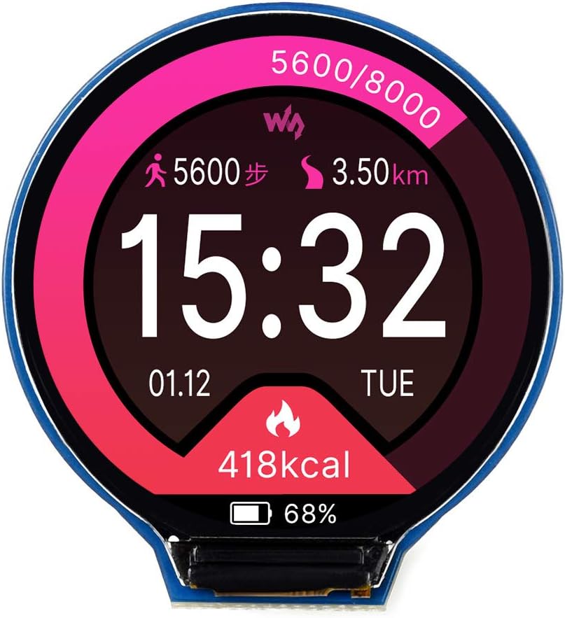 Waveshare 1.28inch Round LCD Module Display for Raspberry Pi/Jetson ...