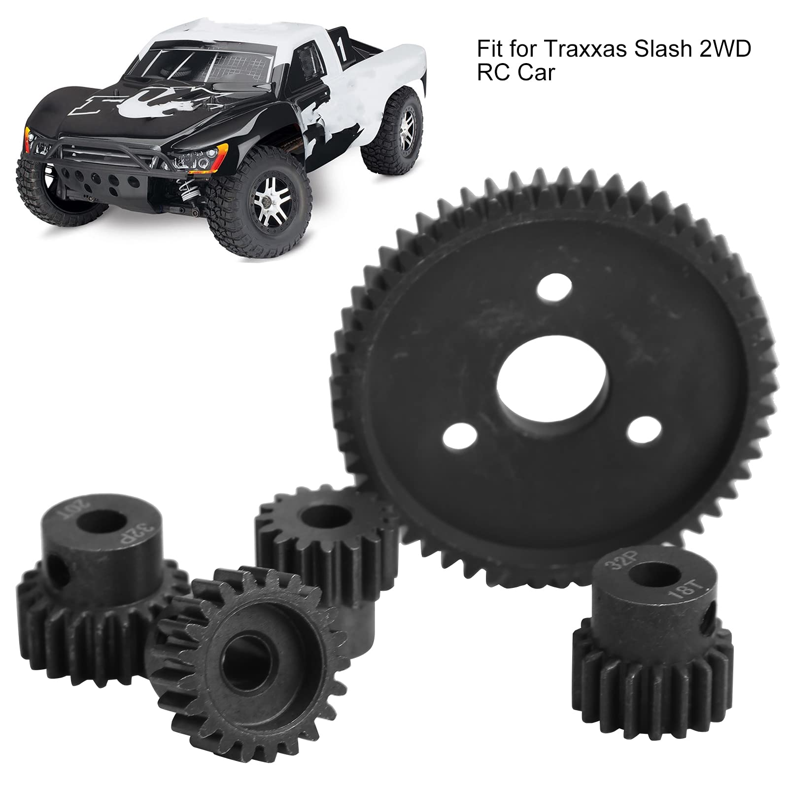 RC Spur Gears, Metal 54T Main Gear 32P Motor Pinion Gears Set ...