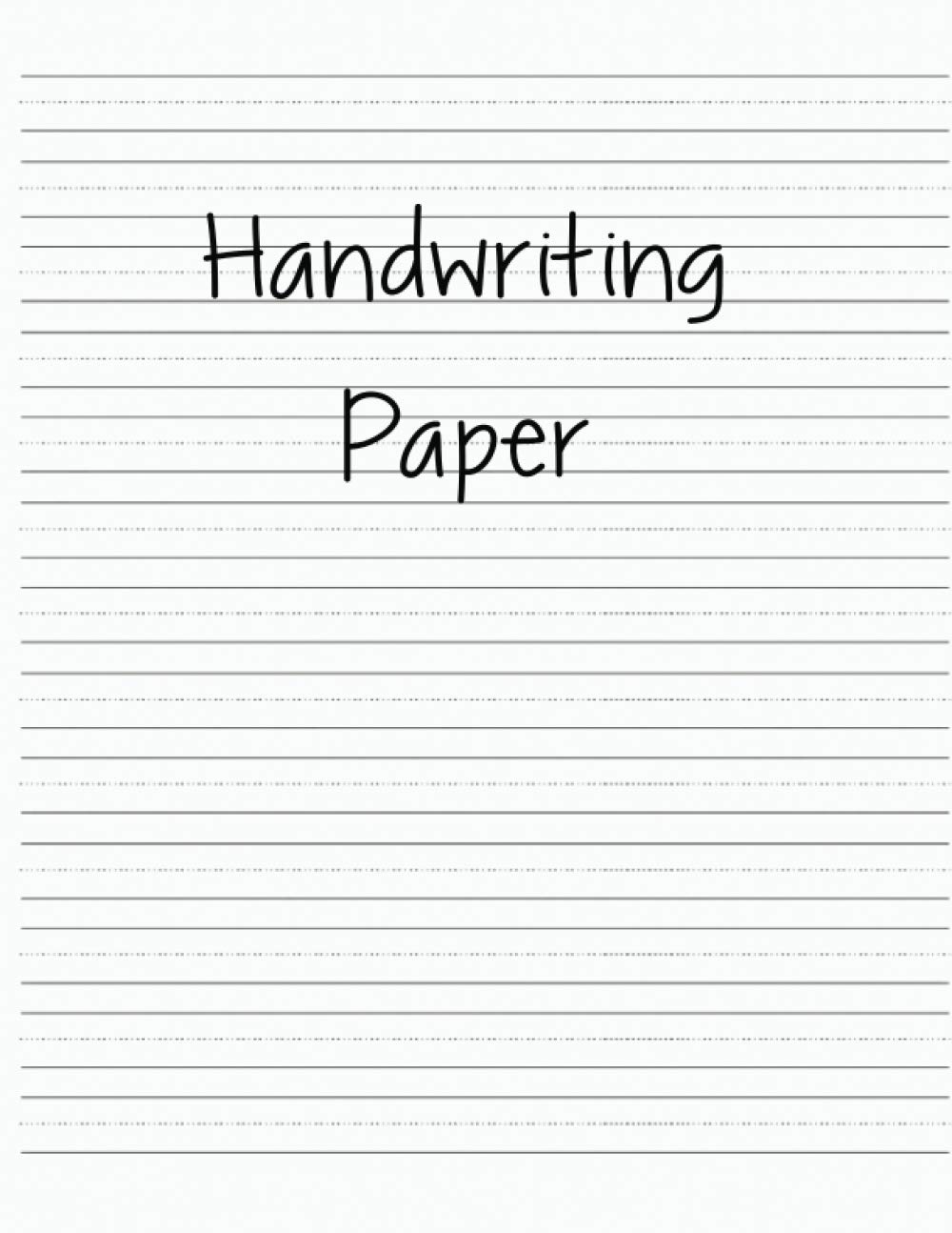 Handwriting Paper: Lined Handwriting Paper Notebook for Kindergarten ...
