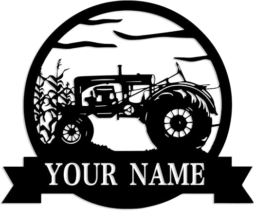 Amazon.com: Custom Tractor Driver Metal Wall Art,Personalized Farm ...