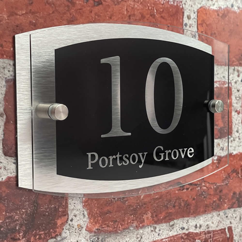 House Numbers Plaques Modern Black Door Plaques For Wall Address ...