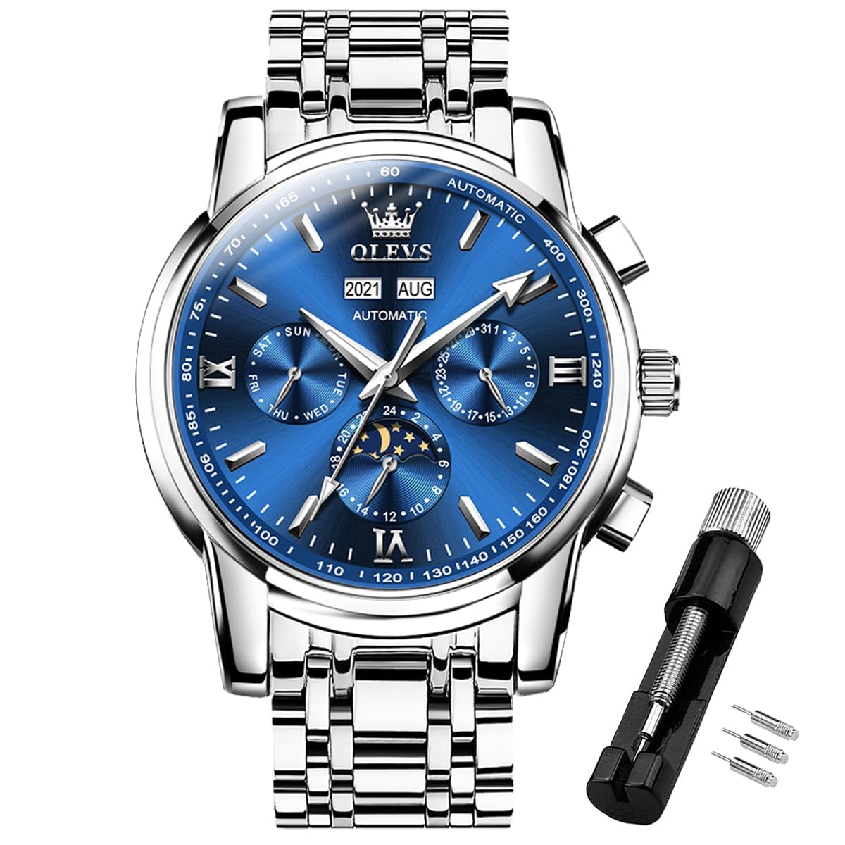 OLEVS Automatic Mens Watches Self Winding Mechanical Business Luxury ...