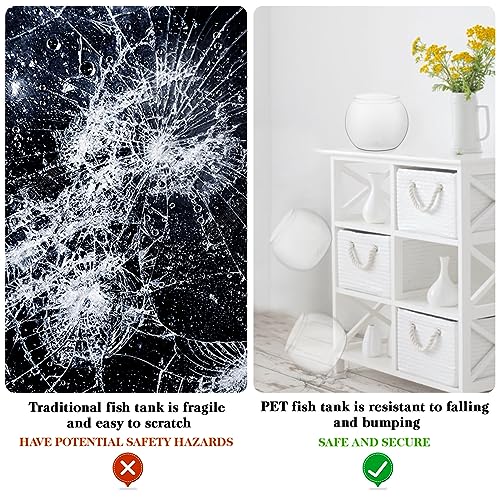 Glass Goldfish Bowl Plastic Fish Bowl Desktop Small Aquarium Small ...