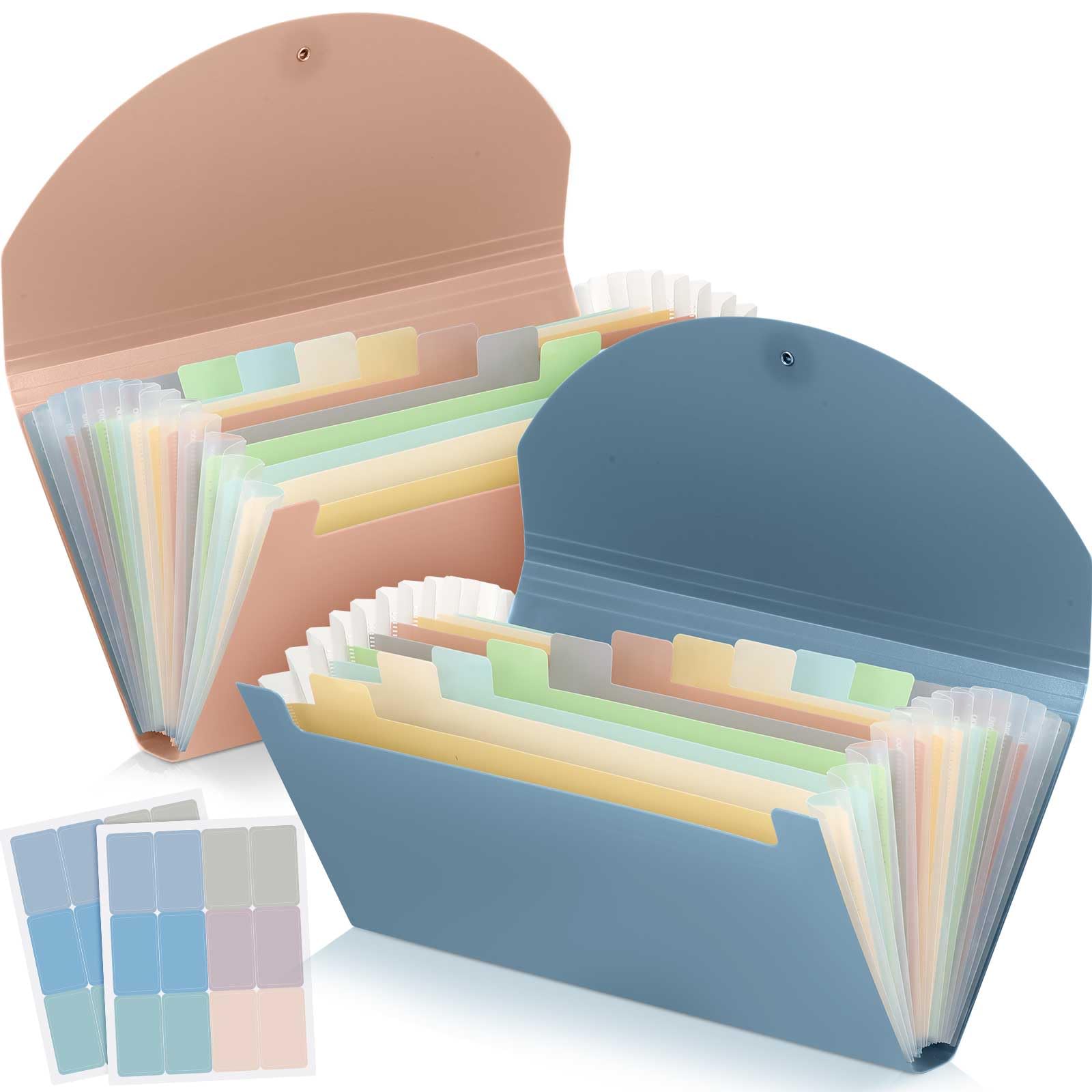Amazon.com : Harloon 2 Pack 13 Pockets Expanding File Folder and Cover ...