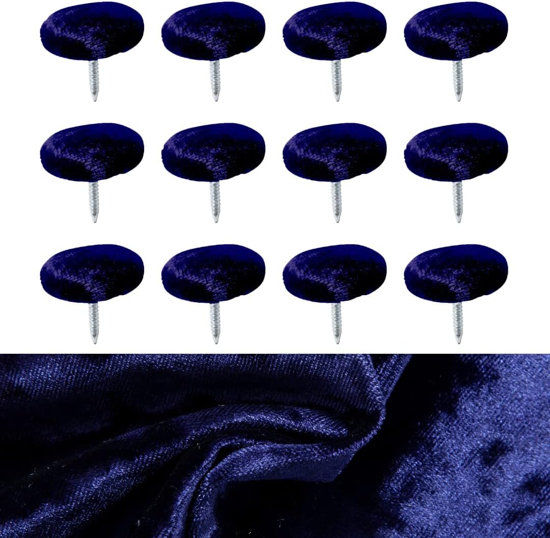 Crush Velvet Covered Fabric Buttons Nail Back Upholstery 30L/18 mm for ...