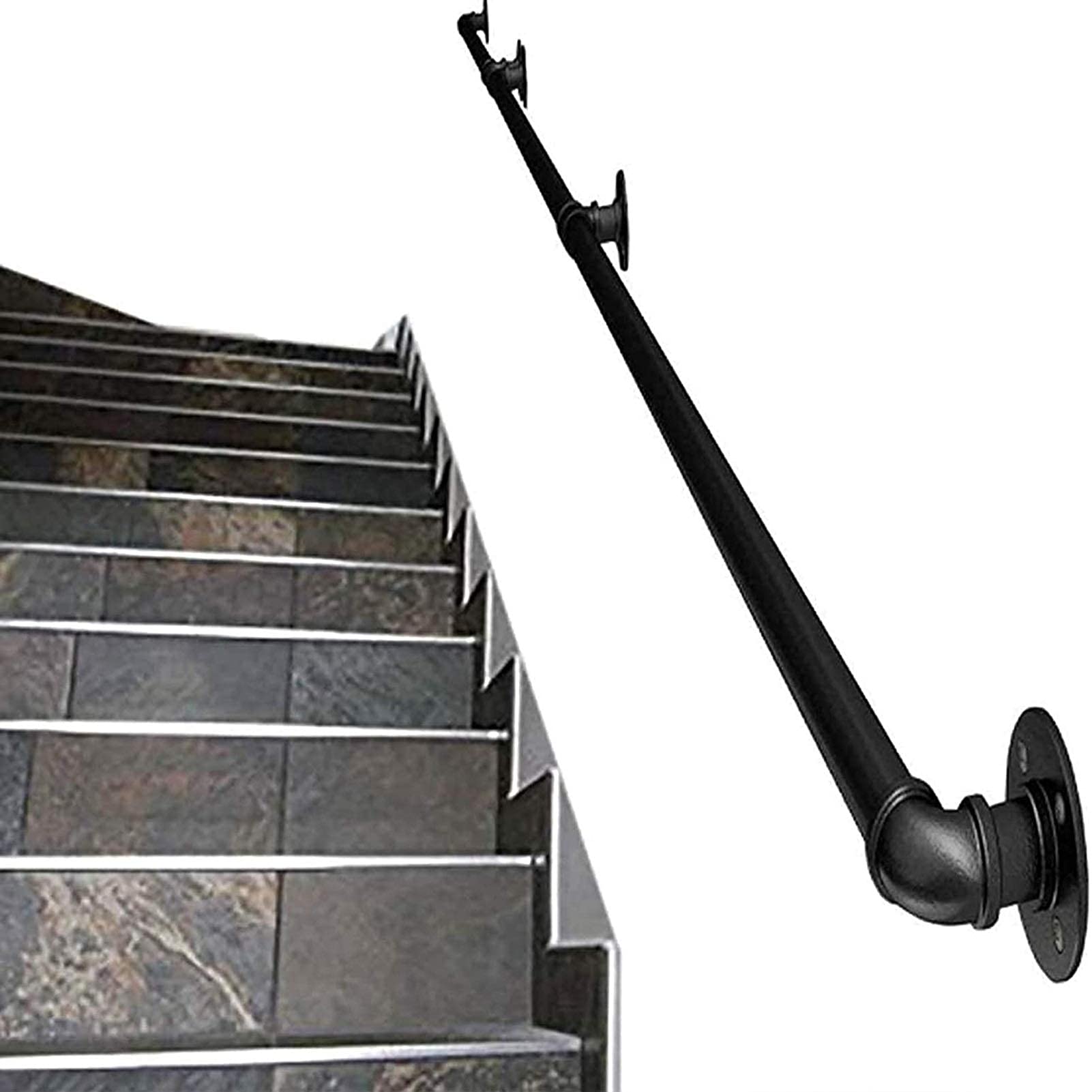Buy Stair Railing Handrail -Complete Kit (1ft-20ft). Wall Banister ...