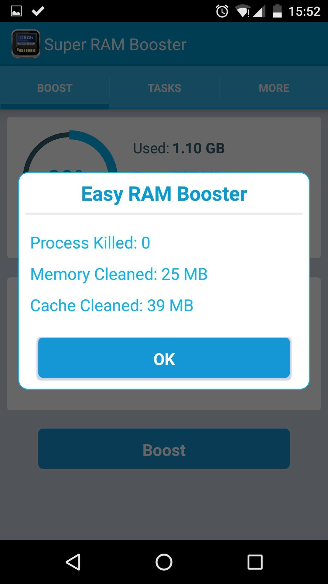 Aplicación ram clean booster en Amazon Appstore