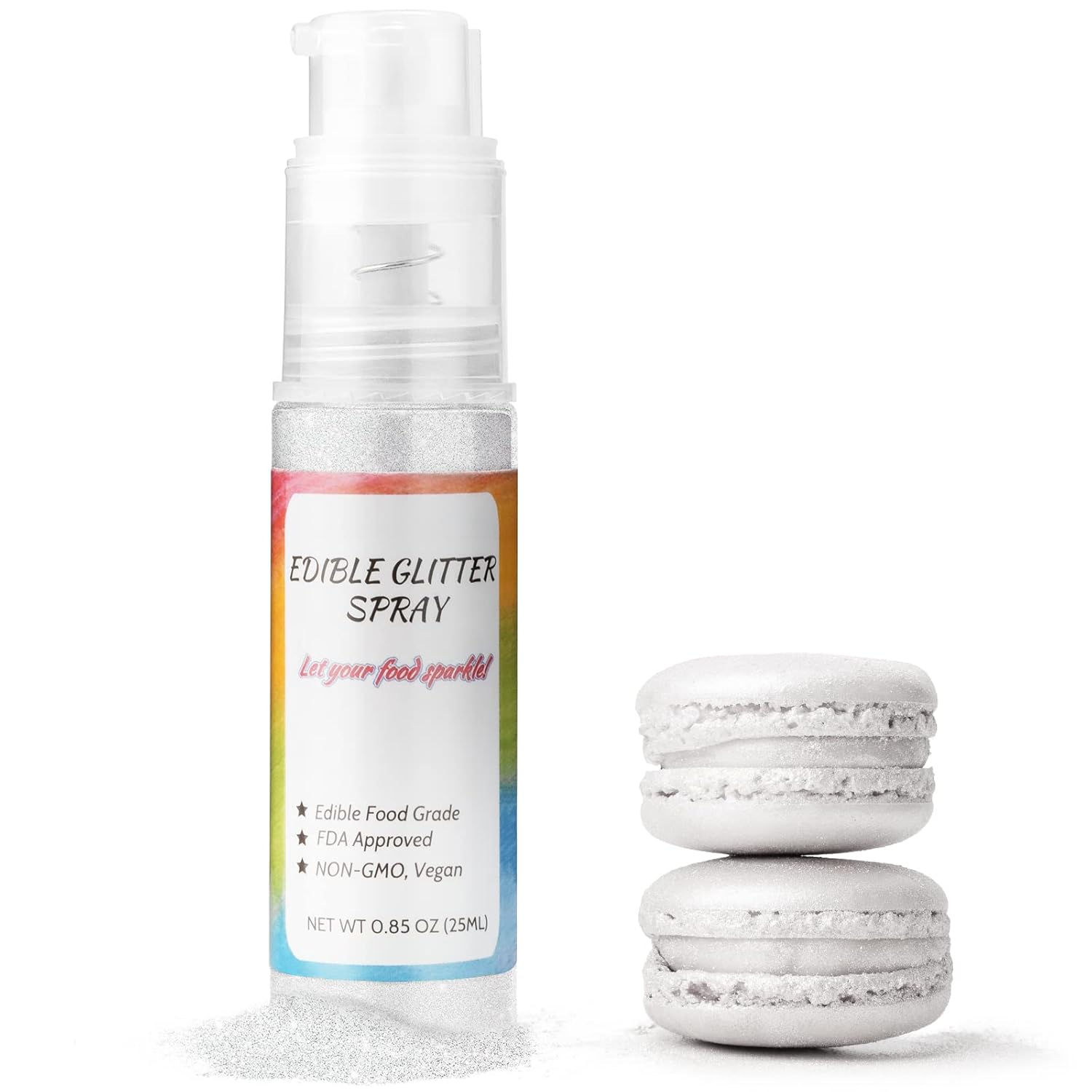 Amazon.com: Edible Glitter Spray, 10 Gram Luster Dust Powder, Food ...