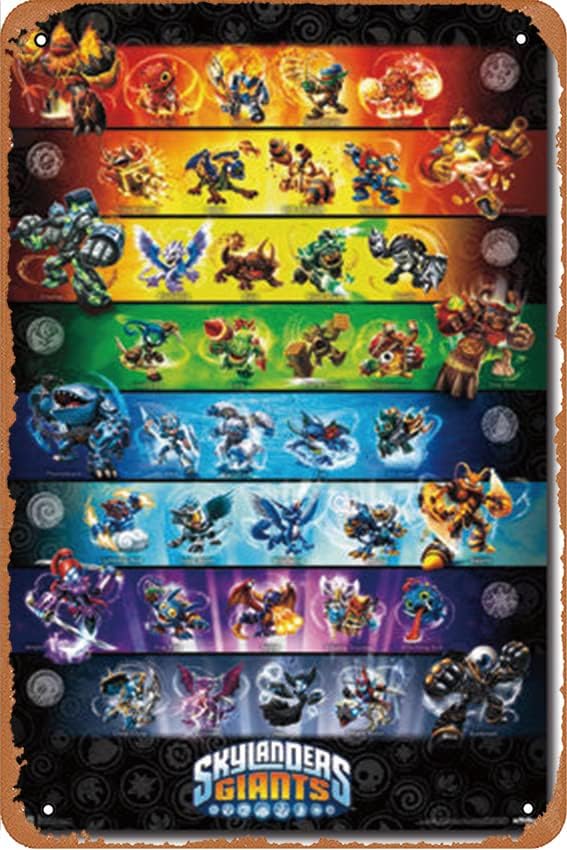 Amazon.com: Skylanders 2 (Giants) – Group Poster Retro tin Sign Wall ...