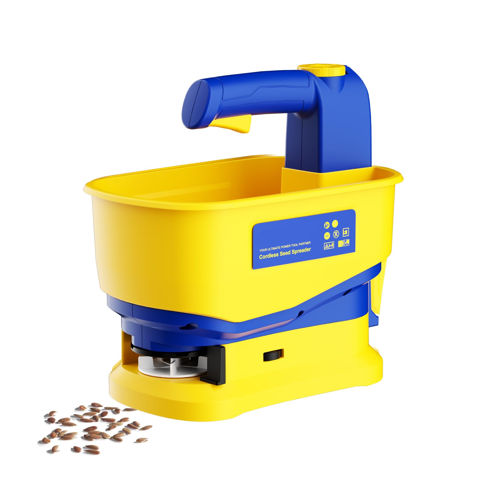 Mellif Cordless Seed Spreader for Dewalt 18V Battery -Capacity 5.5L ...