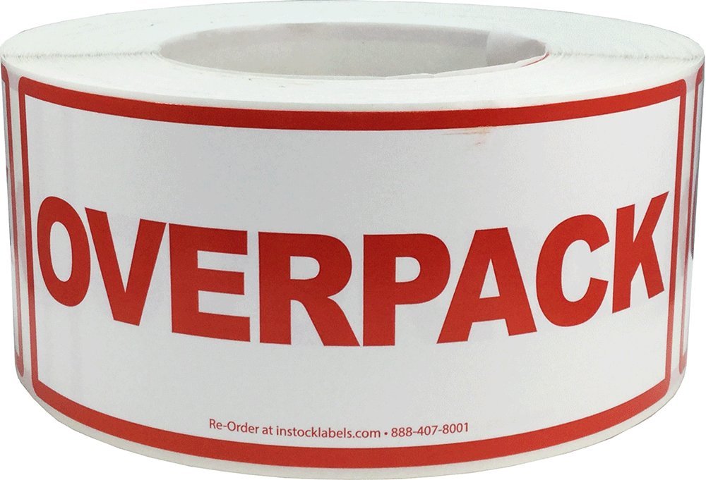 Amazon.com : Air Specialty Overpack Labels 2 1/2 x 6 Inch 500 Adhesive ...