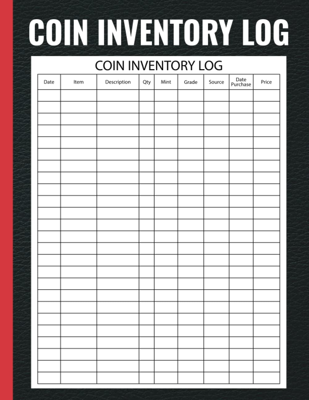 Coin Inventory Log: Collectors Coin Log Book for Cataloging Collections ...