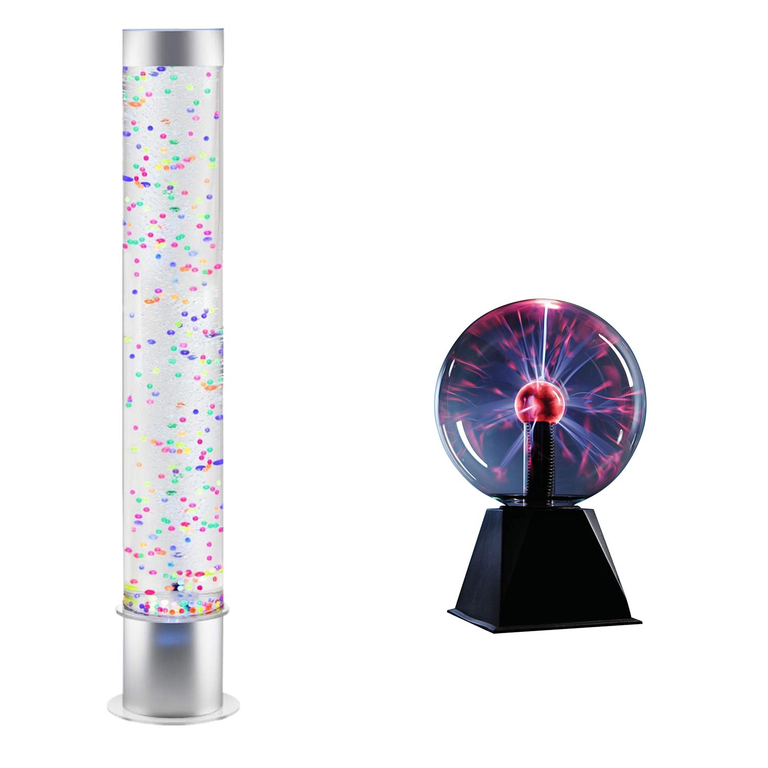 Buy Bubble Tube Tank with Remote Control Night Mood Light Aquarium & 8 ...