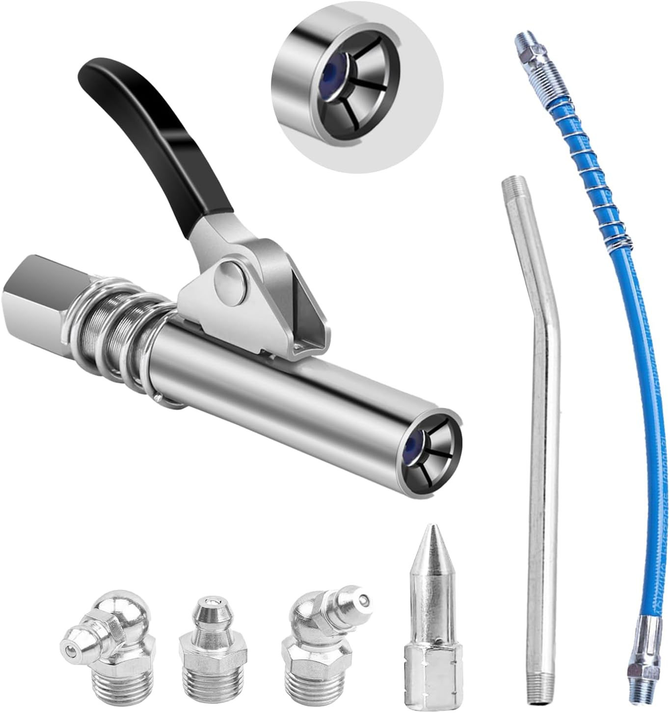 URAQT Grease Gun Coupler, 12,000 PSI Grease Guns Coupler G Coupler ...