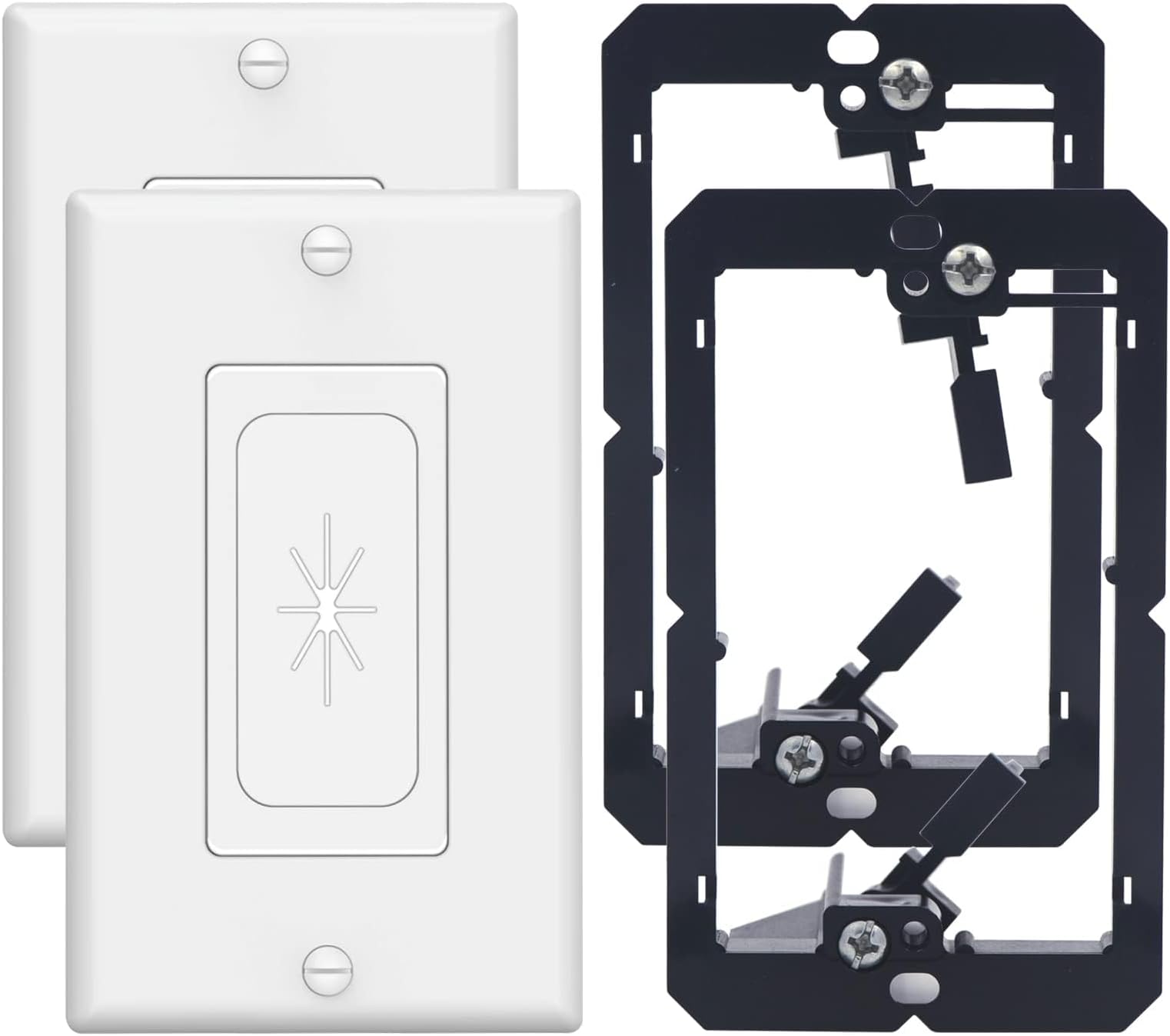 Amazon.com: DataComm Electronics 45-0017-WH-2PK (2 Pack) Split Style TV ...
