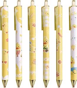 Amazon.com: MOZXIRZ 6 Pcs Gel Ink Pens Cartoon Retractable Pens Cute ...
