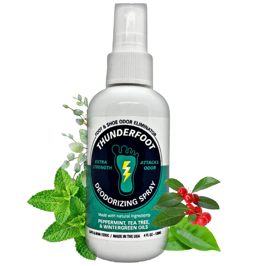 Amazon.com: Thunderfoot Natural Shoe and Foot deodorizing Spray- Mint ...